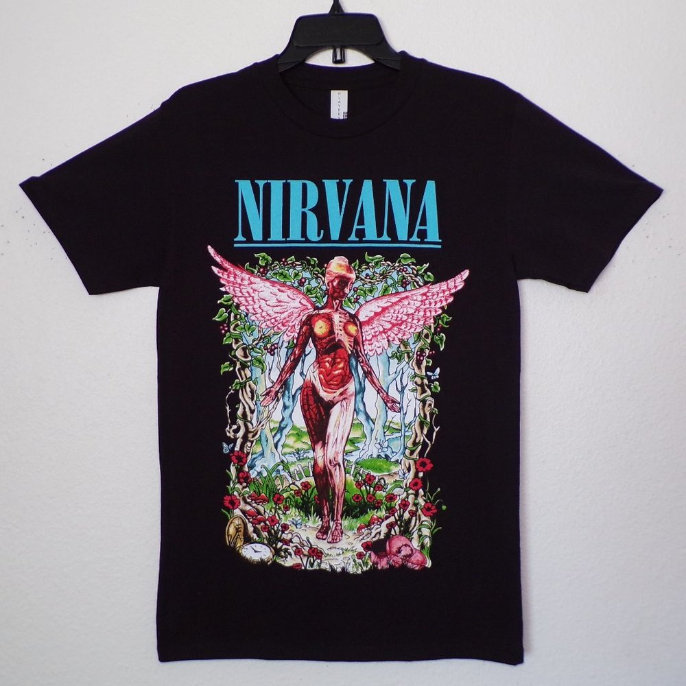 New "Nirvana In Utero Color Garden" Unisex Silkscreen… - Gem